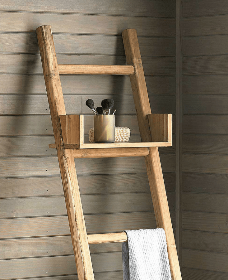 Bath: Teak Ladder from Viva Terra - Remodelista