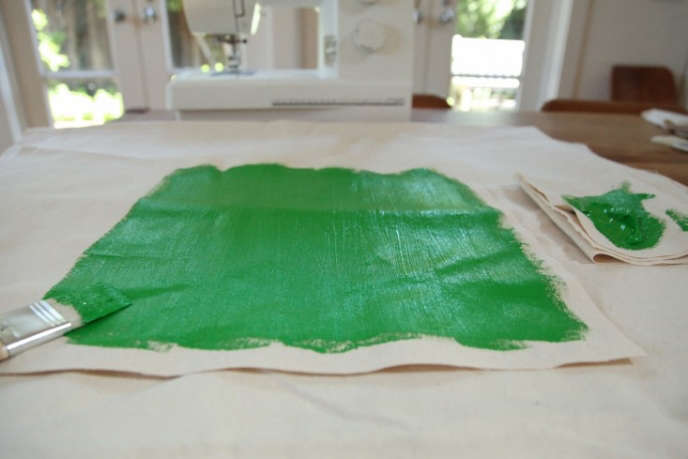 DIY: Painted Canvas Tissue Box Cover - Remodelista