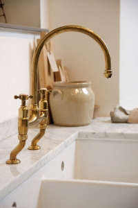 Found: The Perfectly Aged Brass Kitchen Faucet - Remodelista