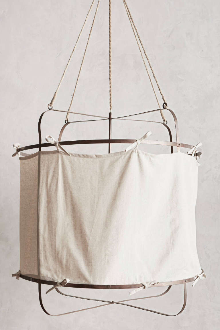 High/Low: Fabric Hoop Ceiling Light Fixture - Remodelista