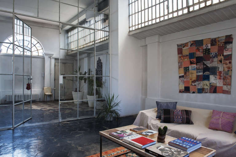 A Romantic/Industrial Milan Loft for a Bohemian Design Duo - Remodelista