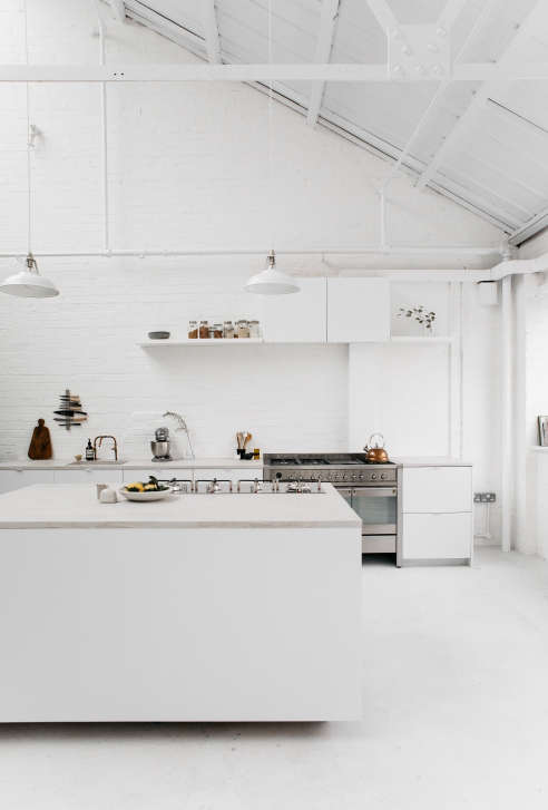 Steal This Look: All-White Industrial Kitchen in London, Ikea Hacks ...