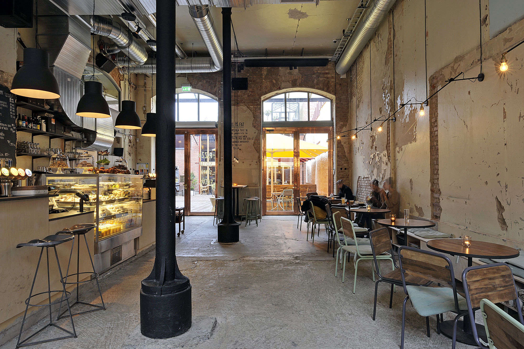 Industrial charm at Kafe Magasinet in Gotenburg, Sweden