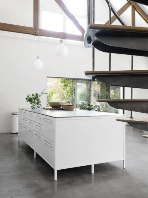 Vipp stainless steel modular home kitchen