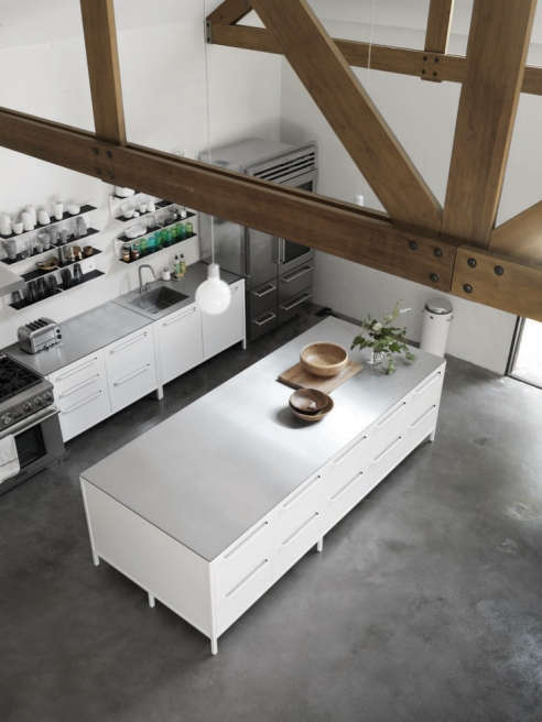 Vipp stainless steel modular home kitchen