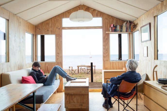 stylish tiny house beach shack with Ikea hack kitchen Marcia Mihotich ...