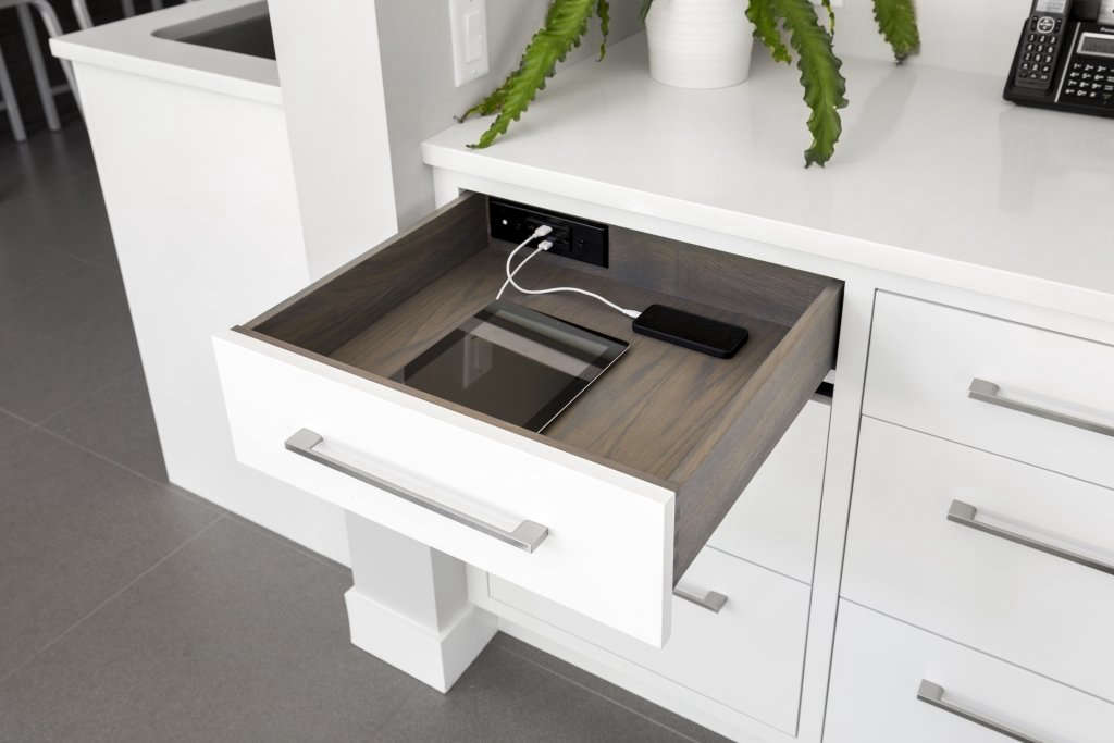 Clutter-Free, Organized Spaces with In-Drawer Electrical Outlets from ...