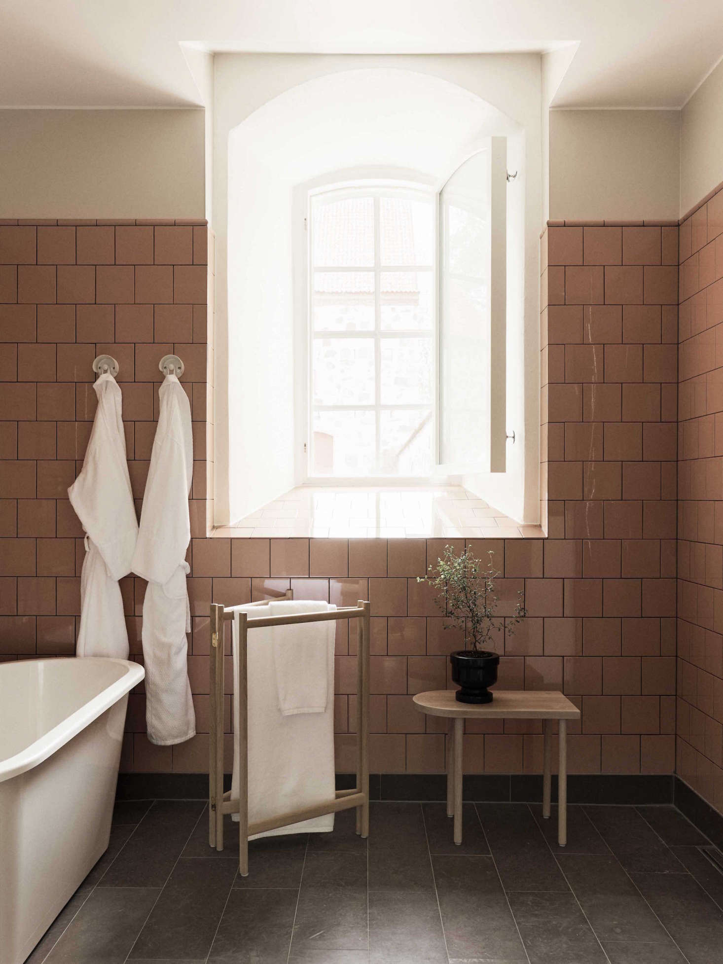 Steal This Look: A Swedish Bathroom with Retro Pink Tiles - Remodelista