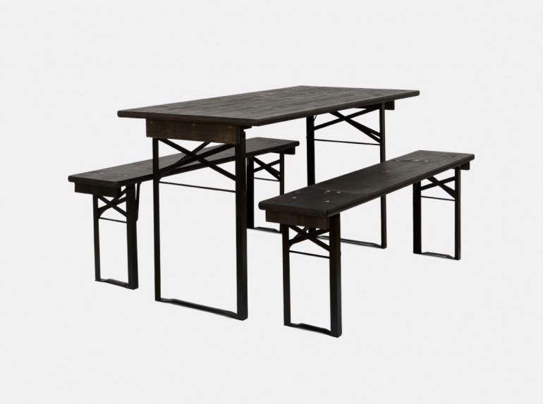 New from La Trésorerie: Biergarten Tables in Black and White - Remodelista