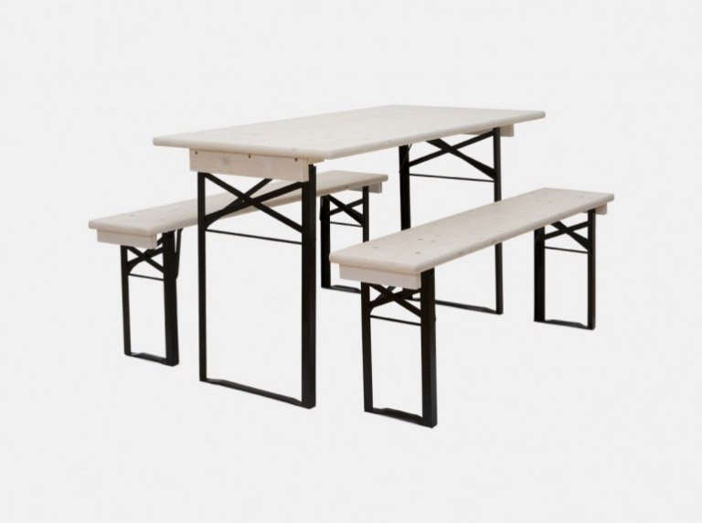 New from La Trésorerie: Biergarten Tables in Black and White - Remodelista