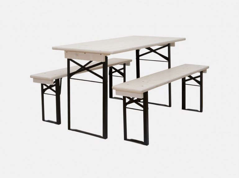 New from La Trésorerie: Biergarten Tables in Black and White - Remodelista