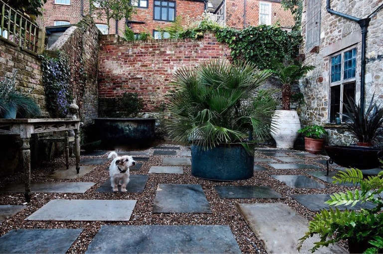 Antiques dealer Alex MacArthur's brick cottage at the monastery.