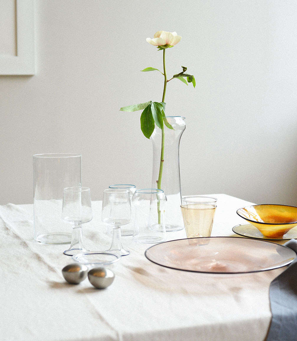 Japanese Glassware in Summer Hues from the Primary Essentials - Remodelista
