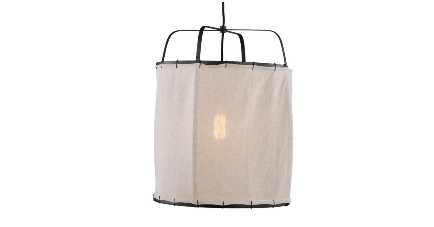 High/Low: Floaty Linen Pendant Light - Remodelista