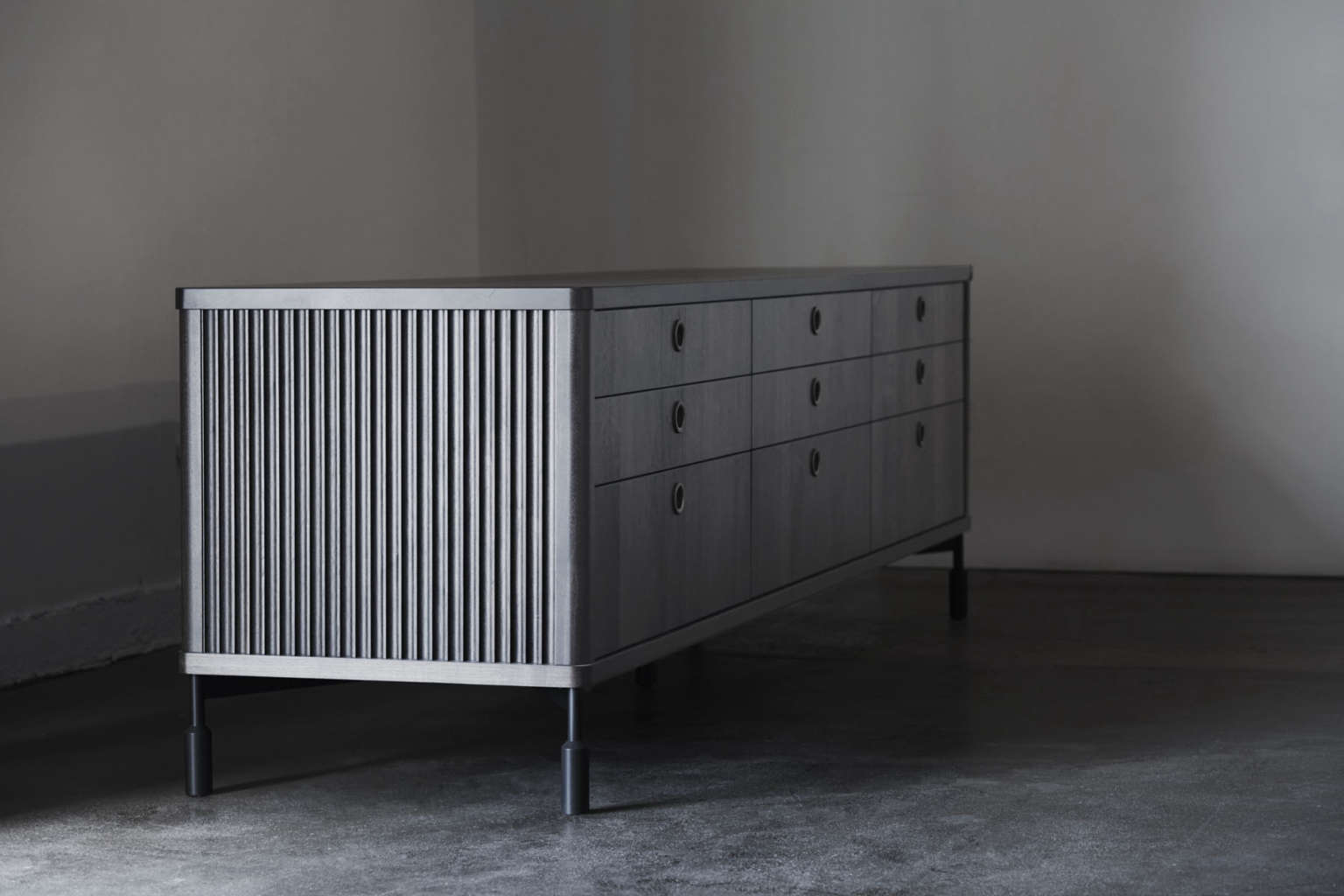 Fluted Architectural Detailing on Kitchen Islands and Wall Paneling