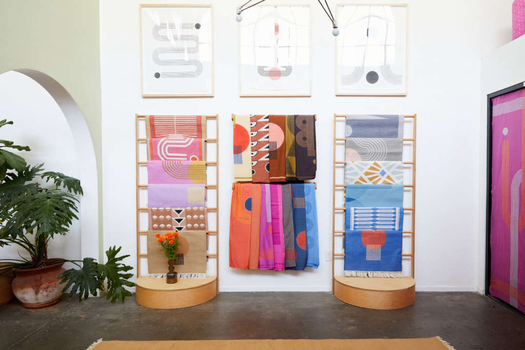 LA Chic Textiles: A Tour of Block Shop's Scarves, Rugs, and Art