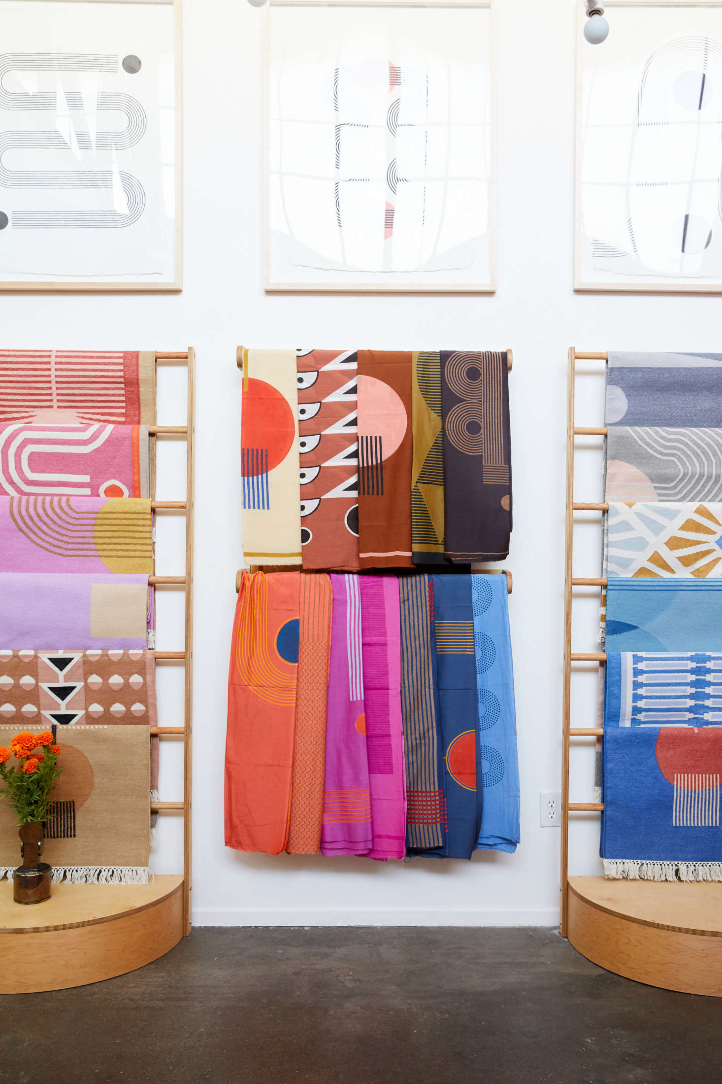 LA Chic Textiles: A Tour of Block Shop's Scarves, Rugs, and Art