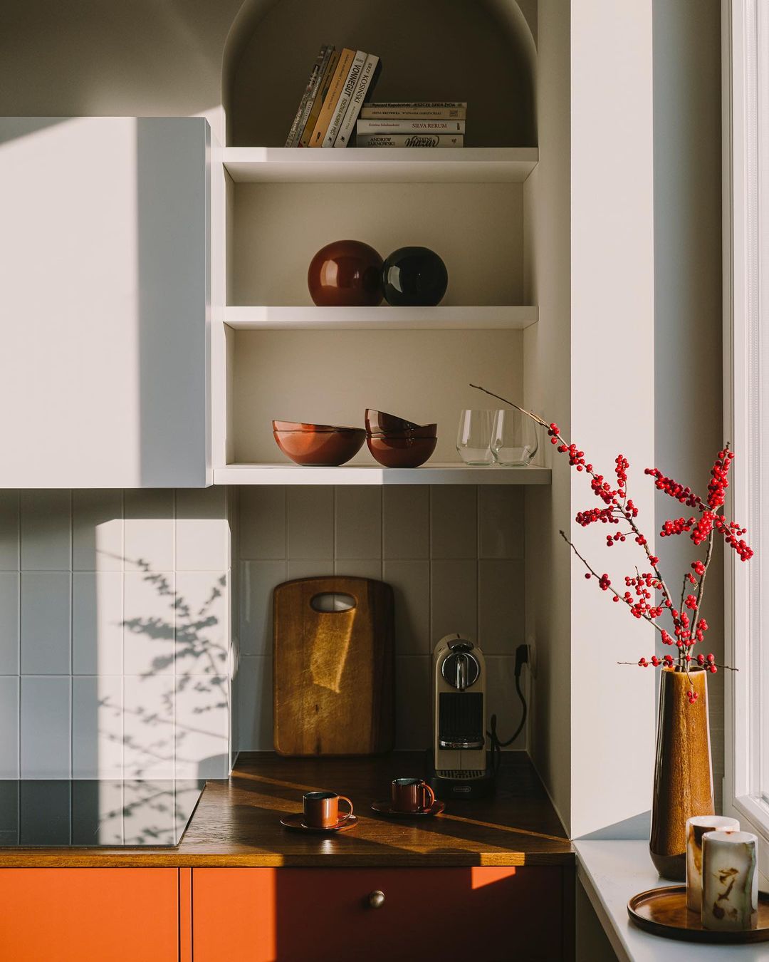 Kitchen of the Week: A Brick-Red Kitchen in Warsaw - Remodelista