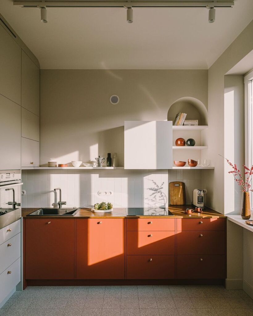 Steal This Look: A Petite Brick-Red Kitchen in Poland - Remodelista