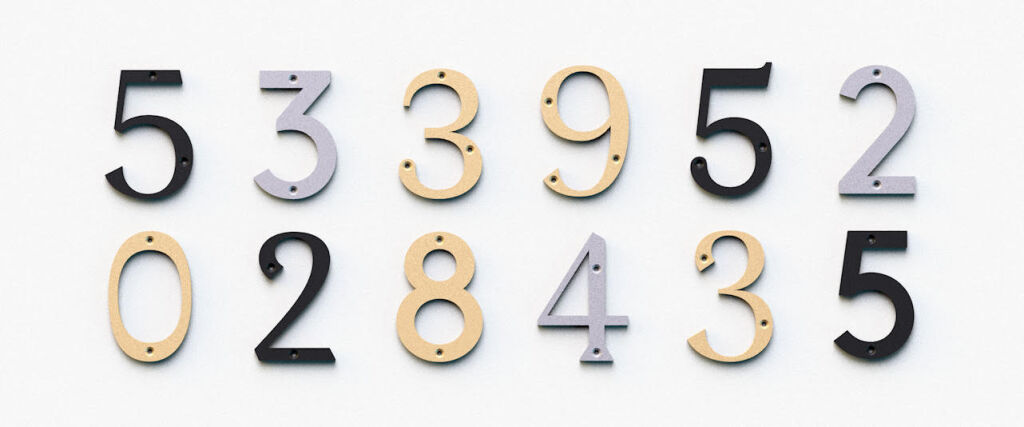 Designer-Made Door Numbers from the New House Number Company