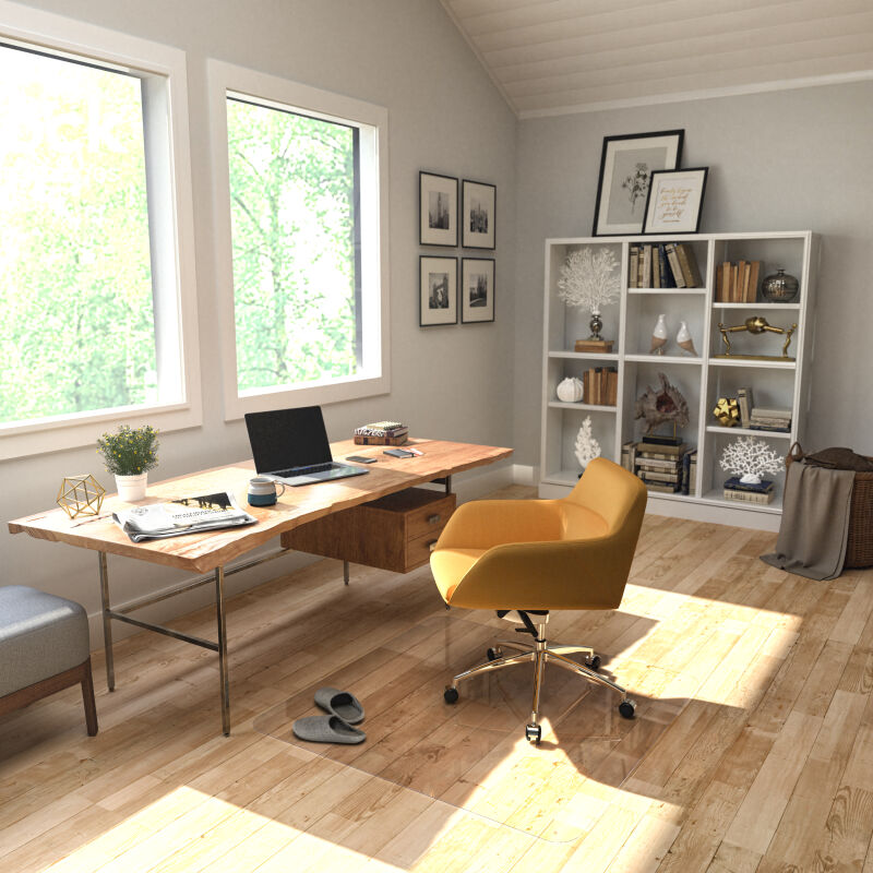 Home Workspace Upgrade: Glass Office Chair Mats by Vitrazza - Remodelista