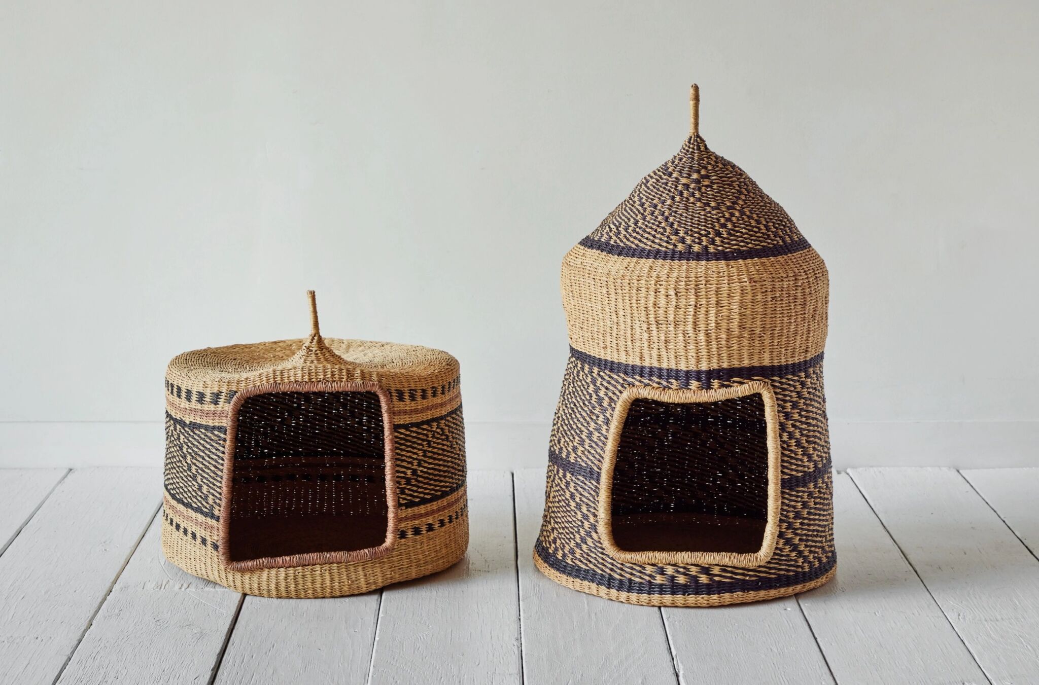 Woven Pet Huts for Cats and Dogs Made in Ghana, West Africa