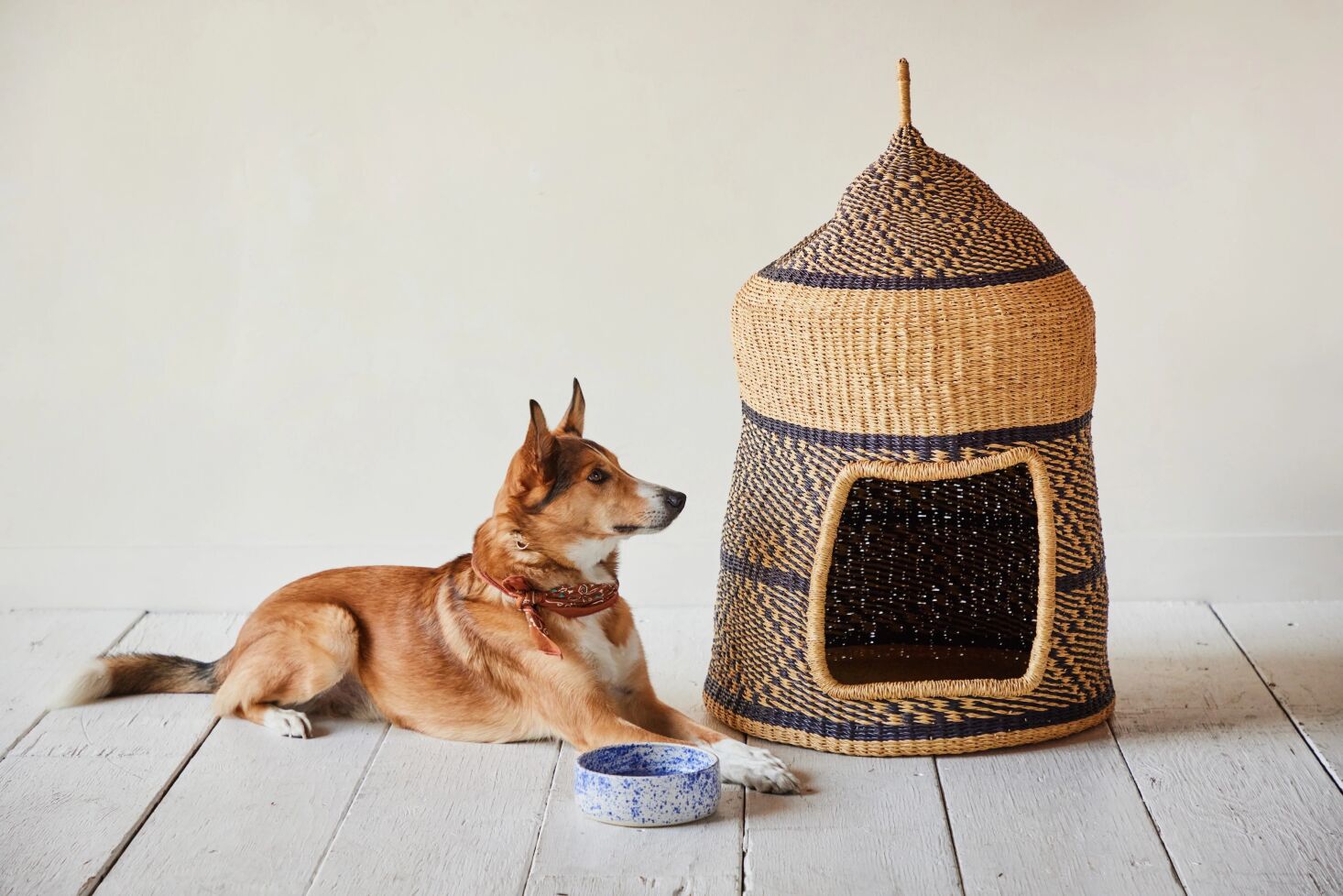 Woven Pet Huts for Cats and Dogs Made in Ghana, West Africa