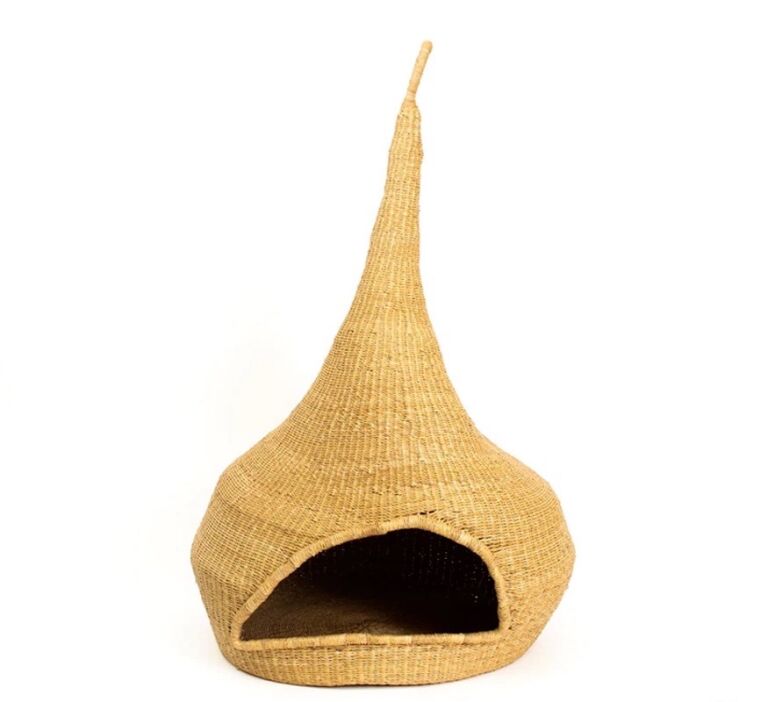 Woven Pet Huts for Cats and Dogs Made in Ghana, West Africa