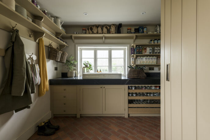 A Classic English-Style Kitchen Custom Designed for a Vegan Family