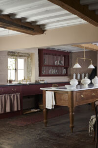 Kitchen of the Week: Burgundy Meets Blush in the English Countryside ...