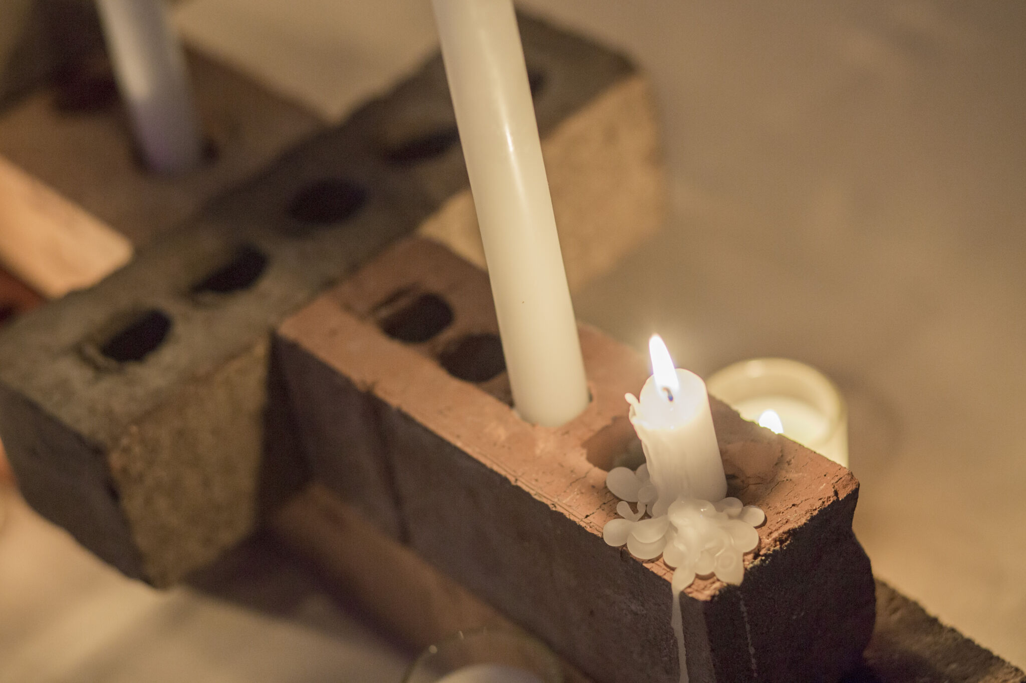 DIY: The Humble Brick as Candleholder - Remodelista