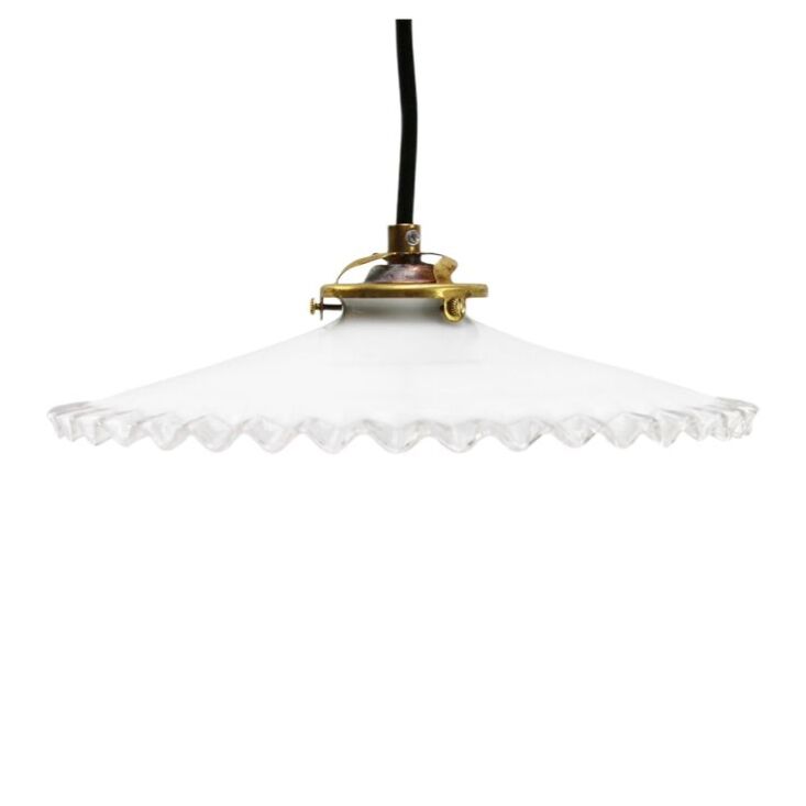 Granny Chic Frilly Glass Pendant Lights, New and Vintage