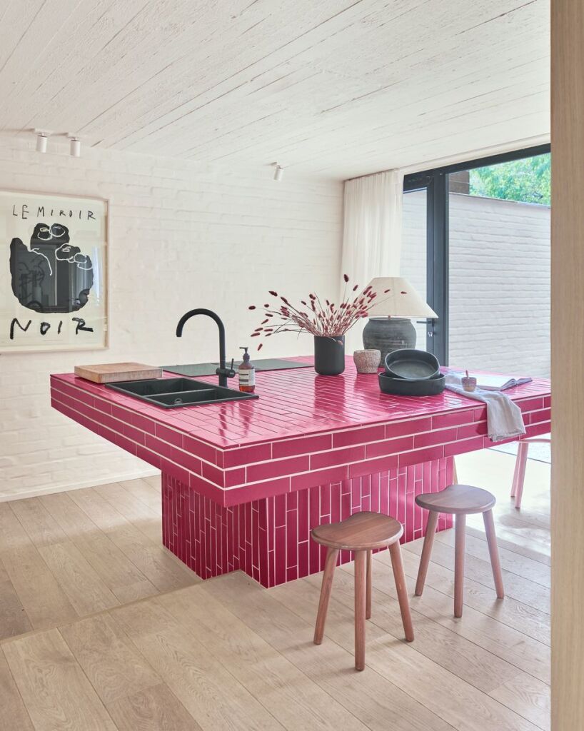 Trend Alert: Tiled Kitchen Islands - Remodelista