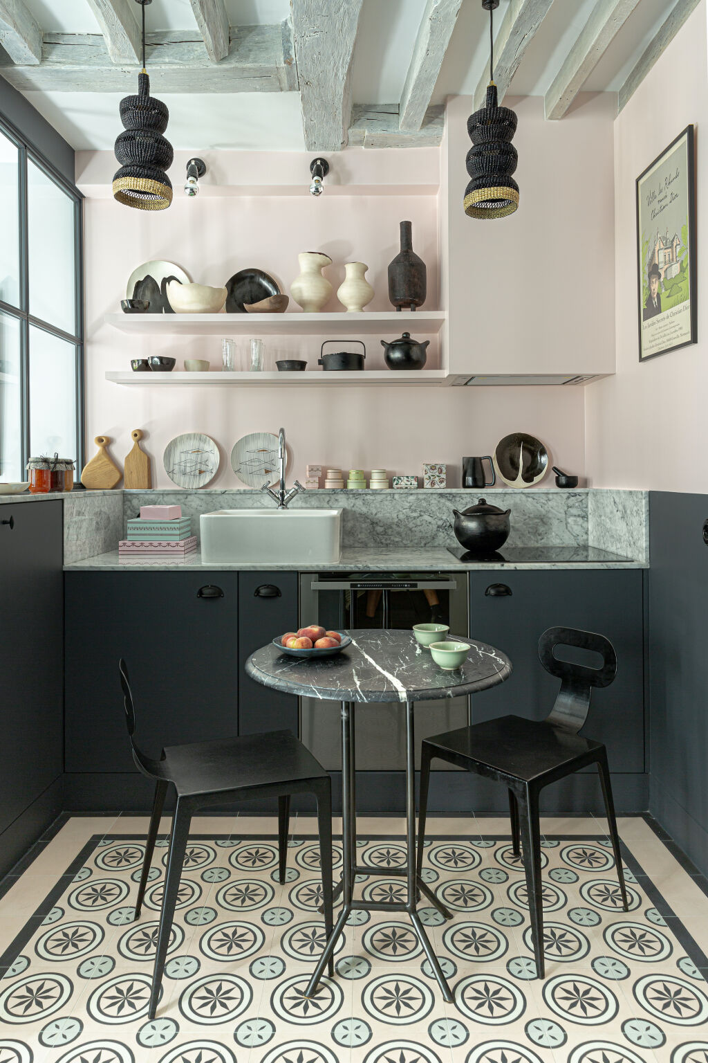 Steal This Look: A Pocket Kitchen in Paris with a Fresh Pastel Palette ...