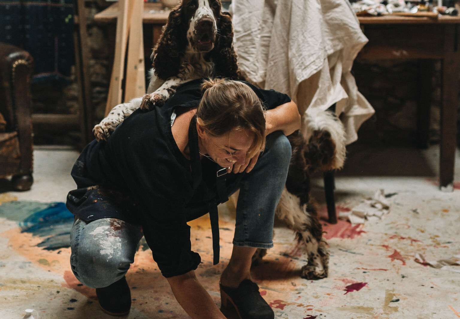 Artist Heather Chontos's Stone Barn Studio in the Southwest of France