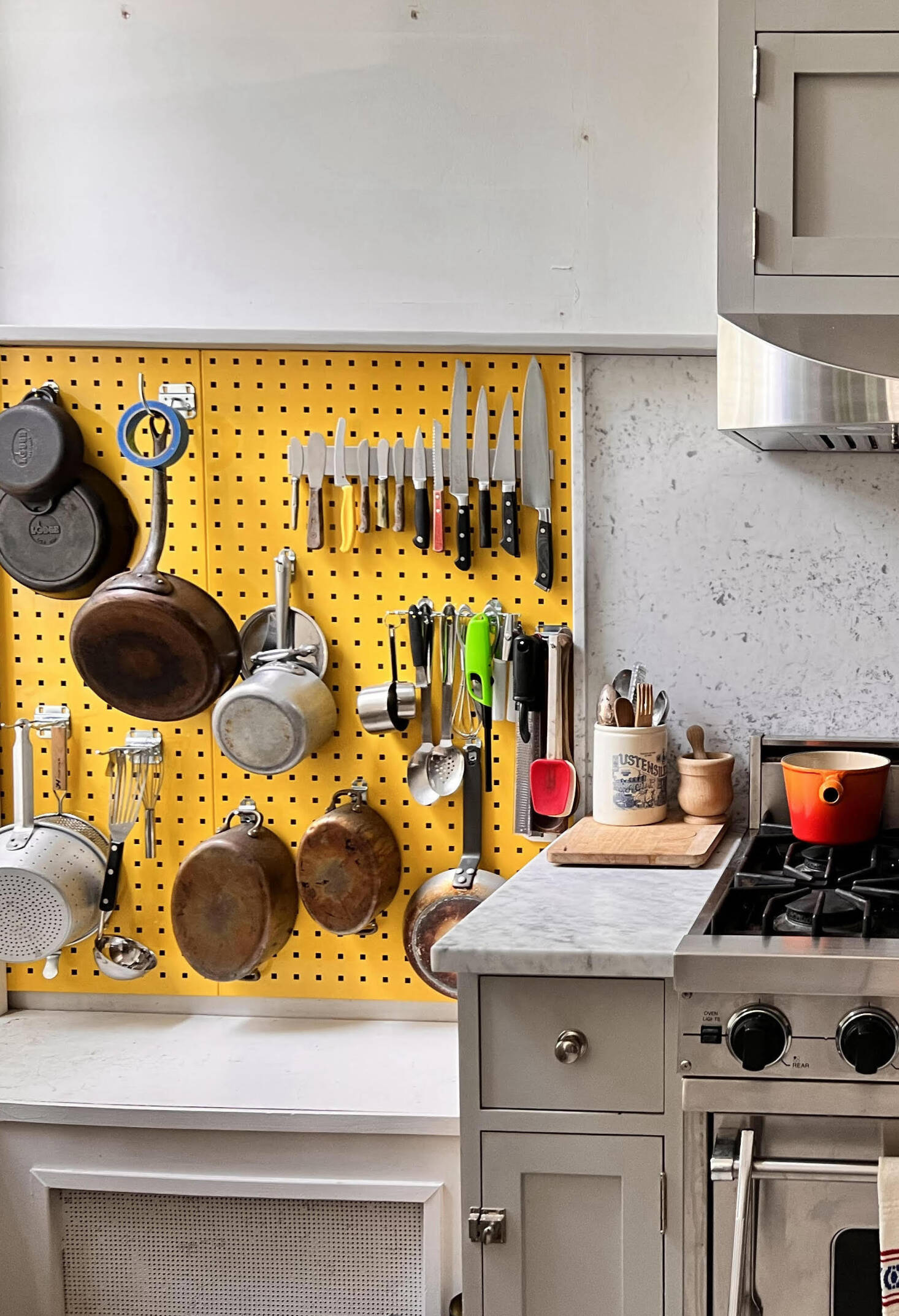 DIY Kitchen Pegboard for Storing Cooking Essentials