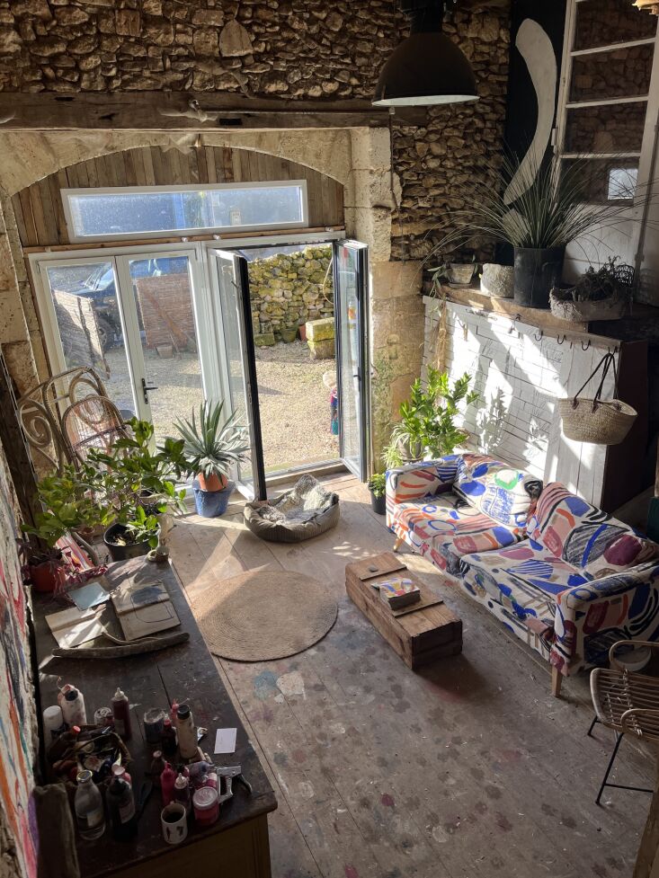Artist Heather Chontos's Stone Barn Studio in the Southwest of France