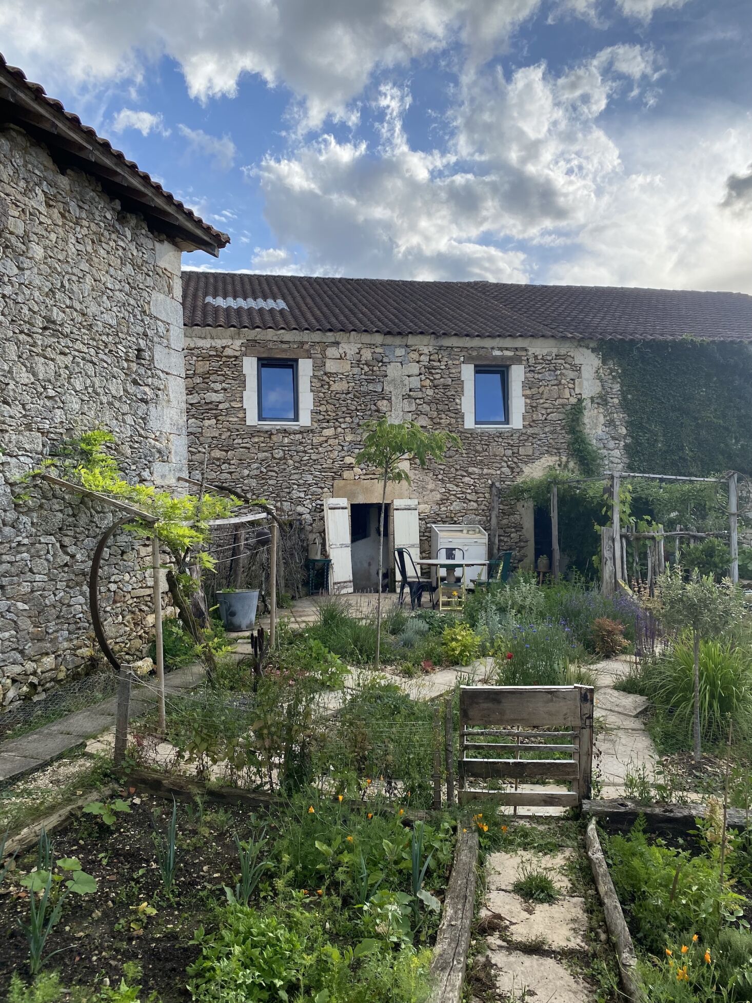 Artist Heather Chontos's Stone Barn Studio in the Southwest of France