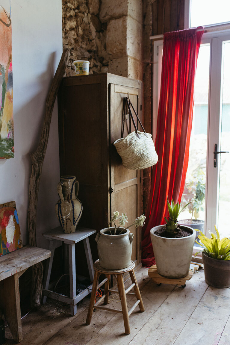 Artist Heather Chontos's Stone Barn Studio in the Southwest of France