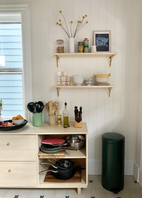 An Artful Budget Kitchen Remodel—Using Existing Cabinets—in Three Stages