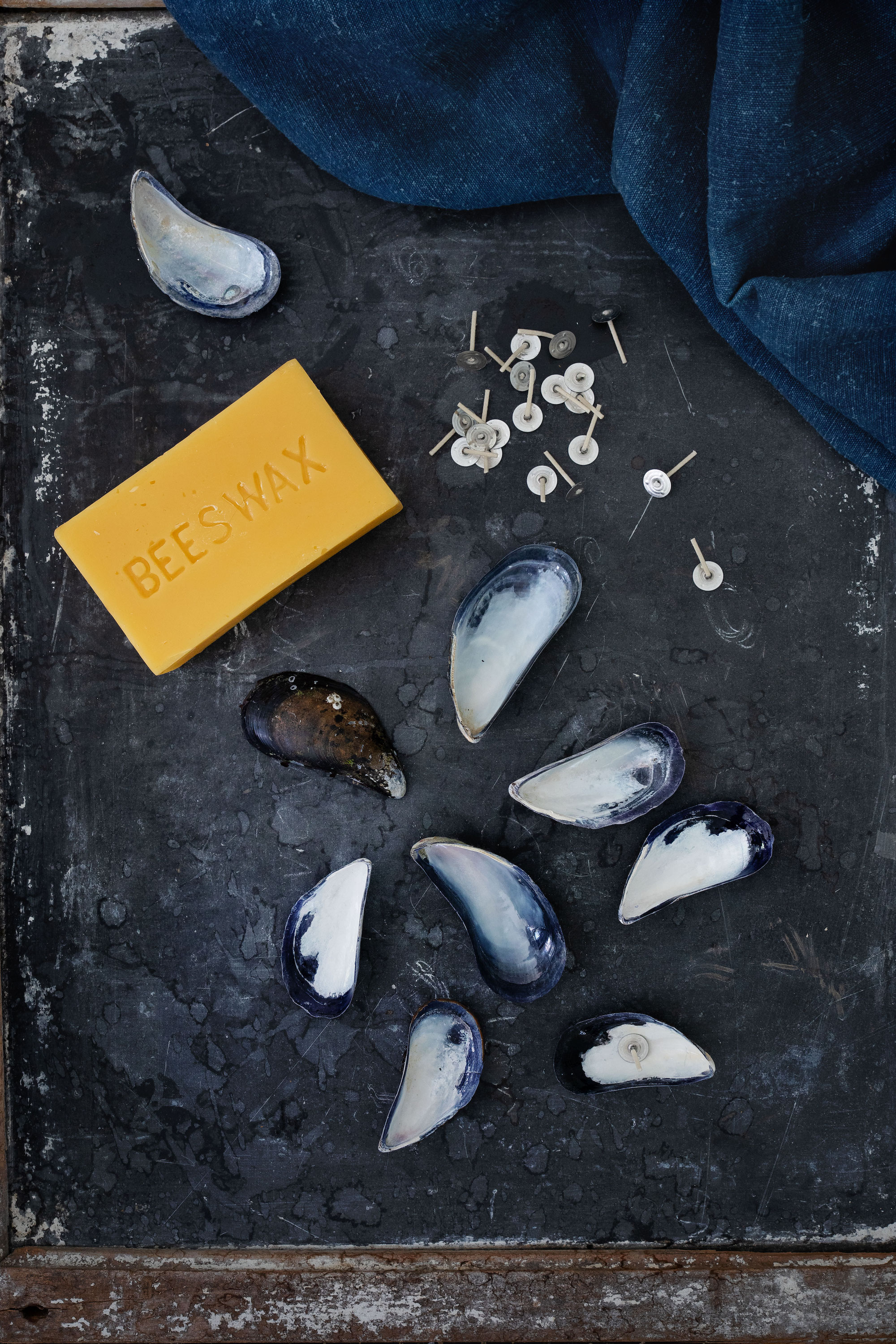 DIY: Mussell Shell Votives for Dark Autumn Nights - Remodelista