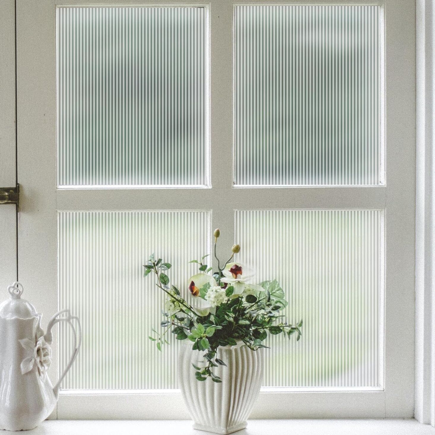 Instant Privacy: Reeded Glass Window Film - Remodelista