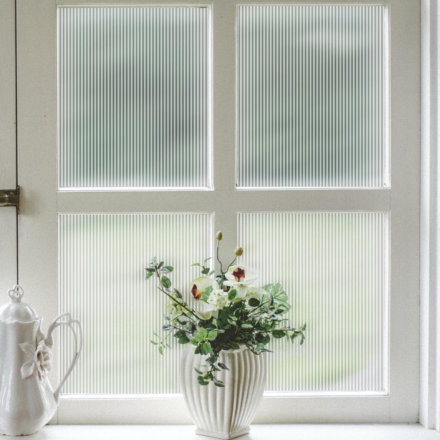 Instant Privacy: Reeded Glass Window Film - Remodelista