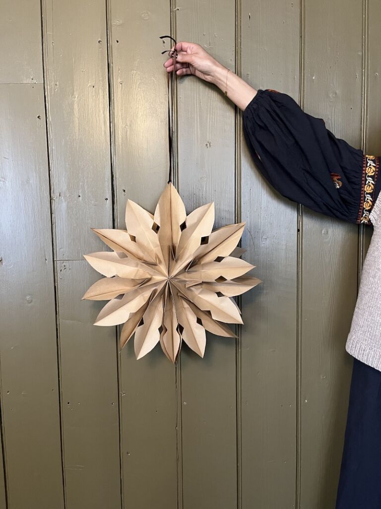 DIY: Simple and Sustainable Paper Bag Stars - Remodelista