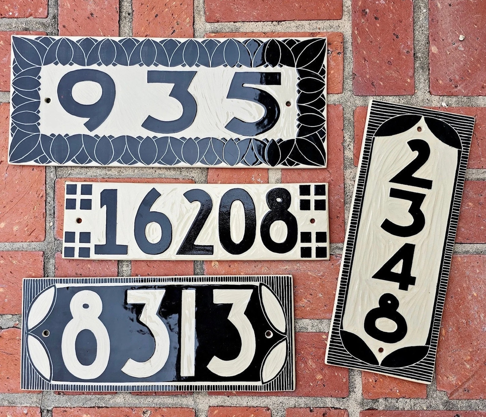 The Brass Tacks: Handmade Sfgraffito House Numbers from Etsy - Remodelista
