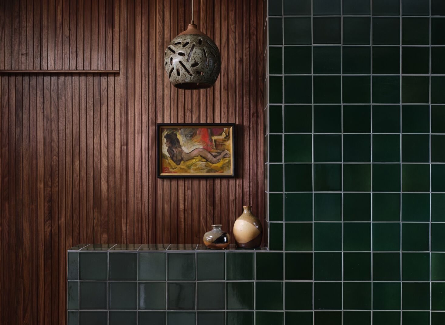 The Wood-Paneled Makeover: A Home Office and Main Bathroom with Laundry ...