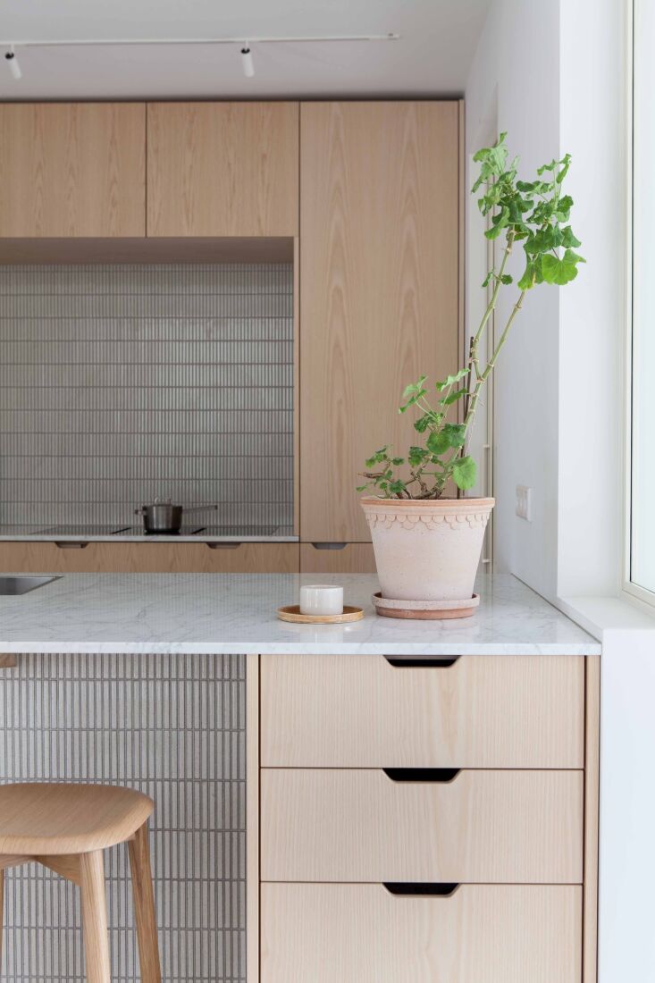 A Dream Trio—Clean-Lined Wooden Kitchen, Satellite Laundry, and Home ...