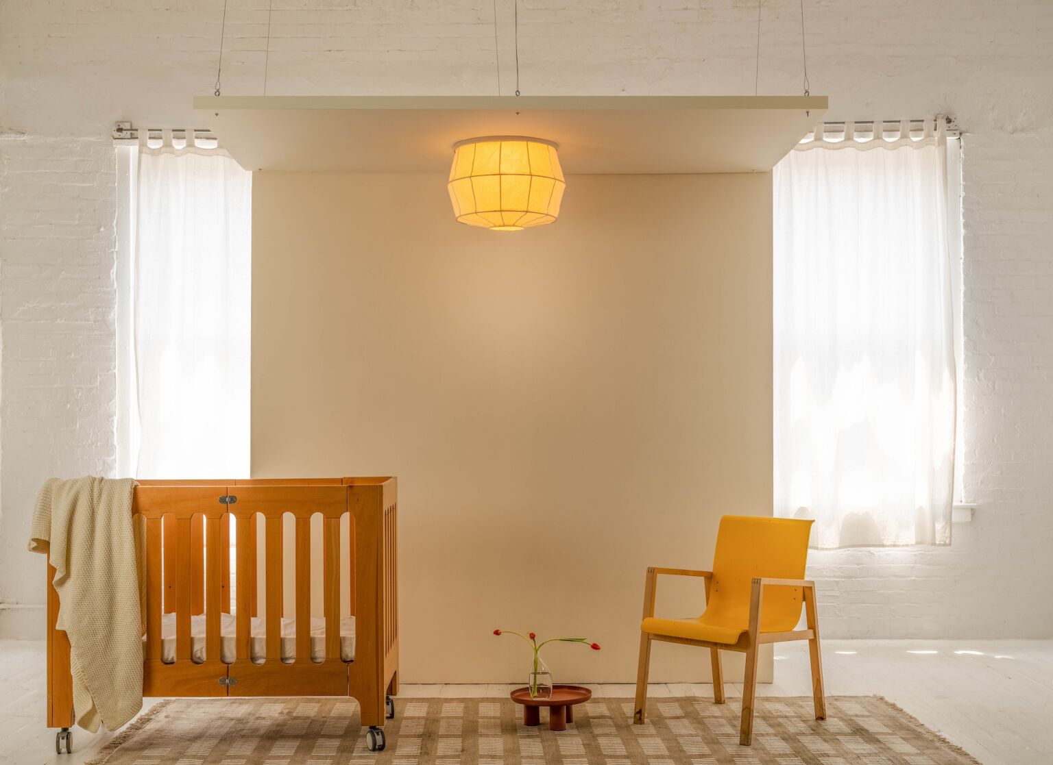 Cotton Shades for Upgrading Overhead Light Fixtures from Tulip