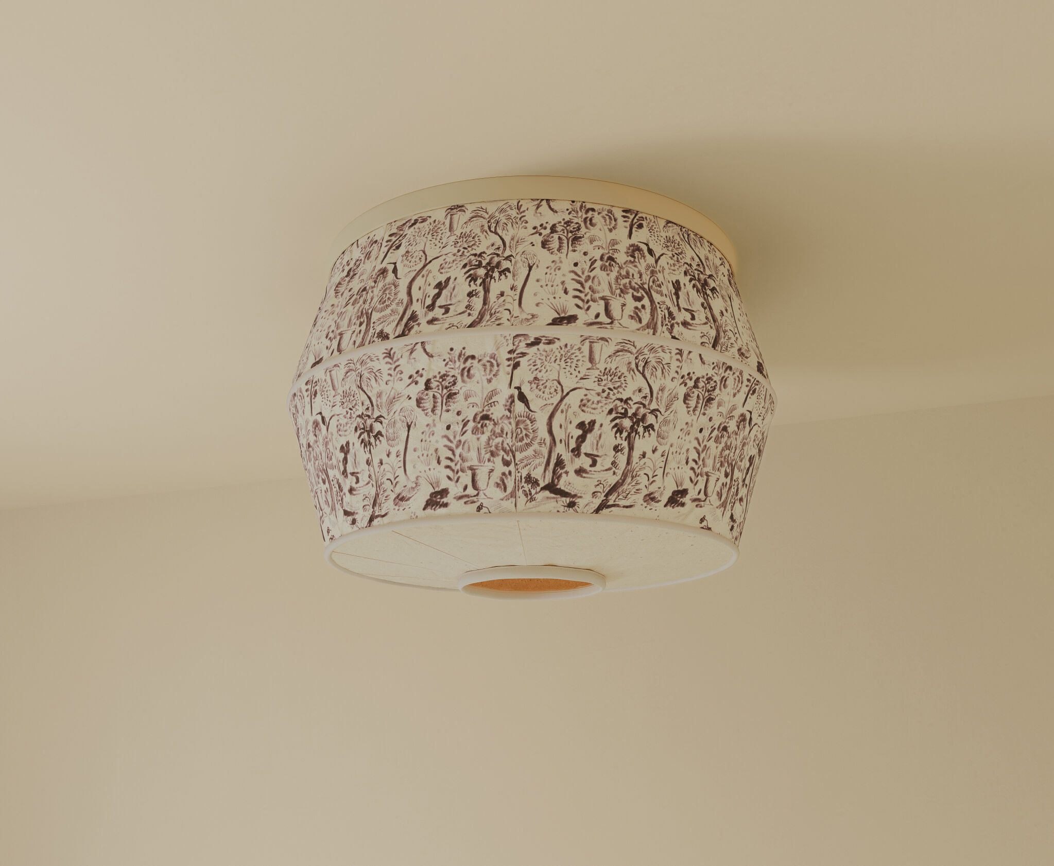 Cotton Shades for Upgrading Overhead Light Fixtures from Tulip