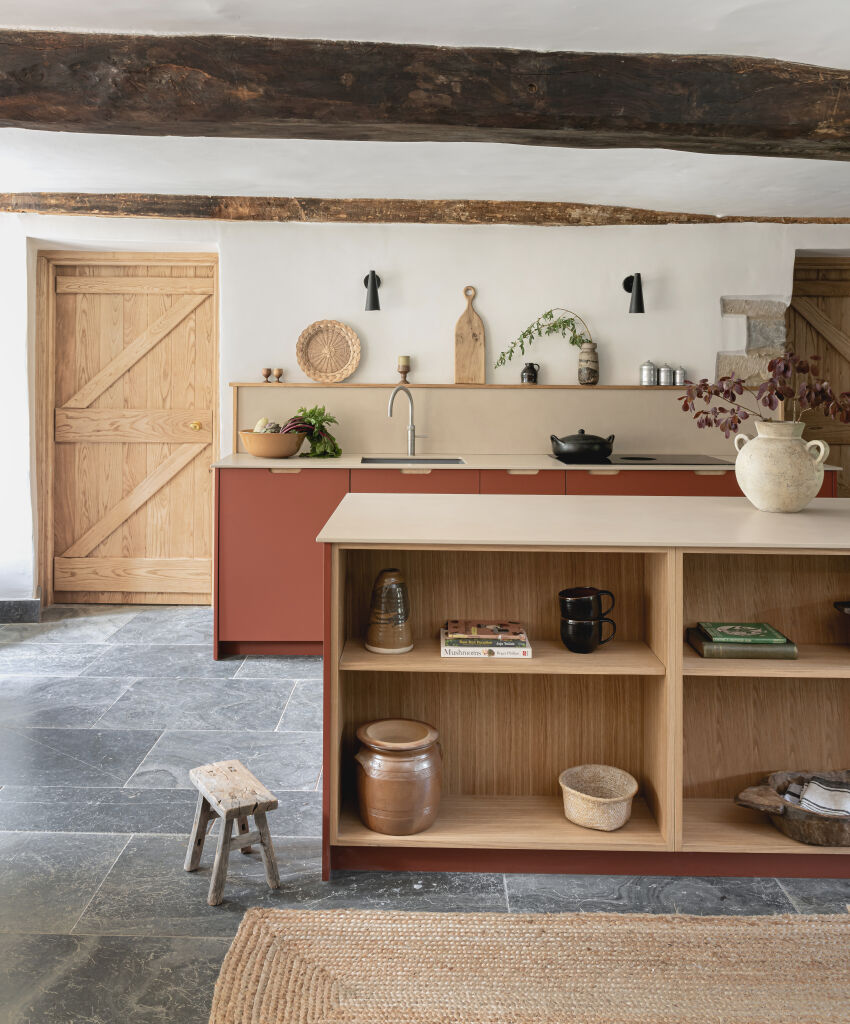 Inside a Medieval English Home With a Colorful, New Kitchen